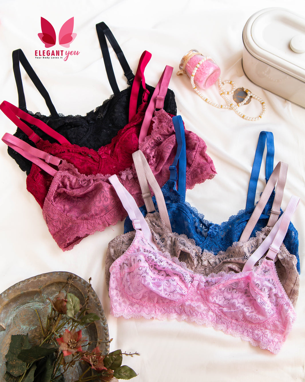 Cotton & Net Bra – Elegantyoushop