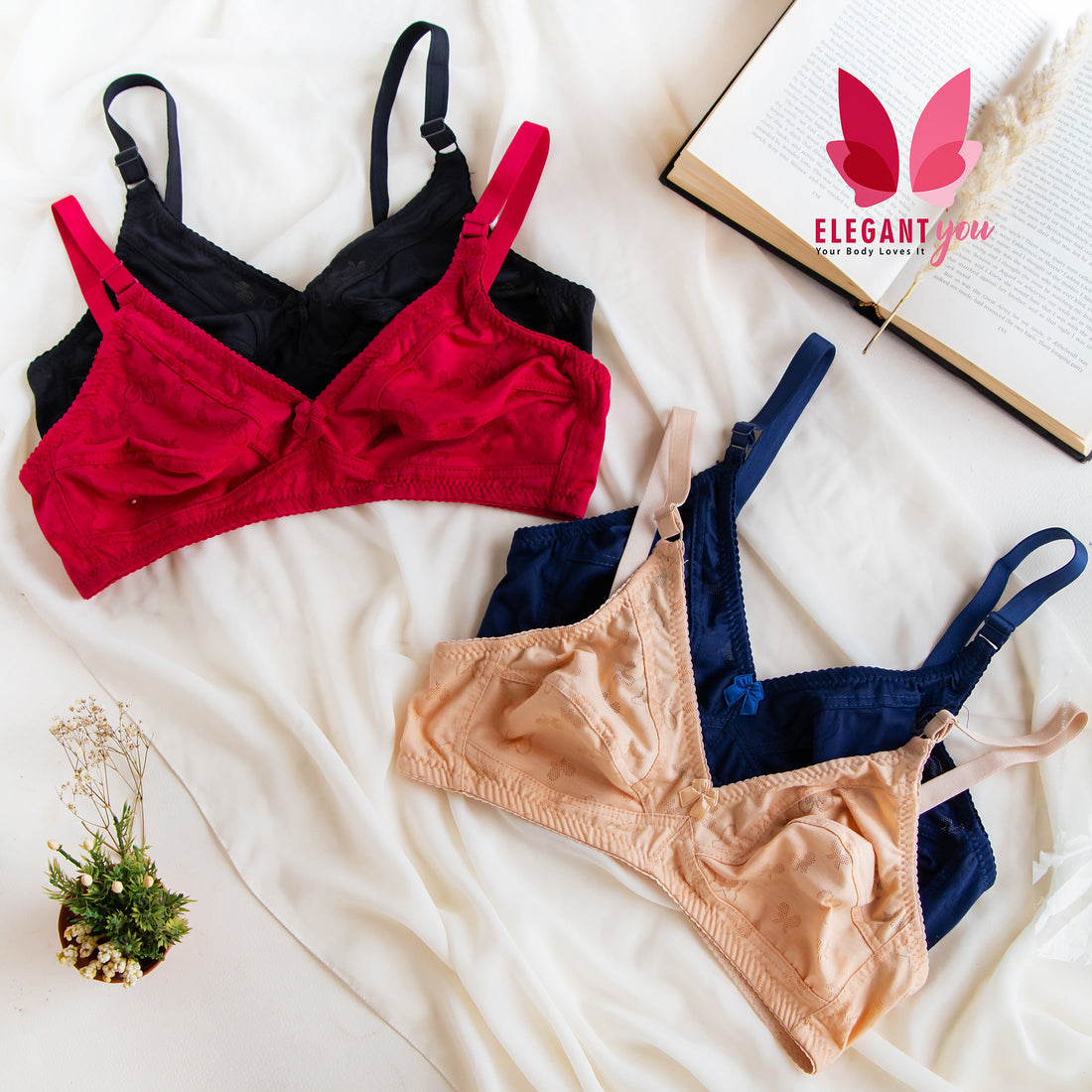Stretchable soft cotton bra – Elegantyoushop