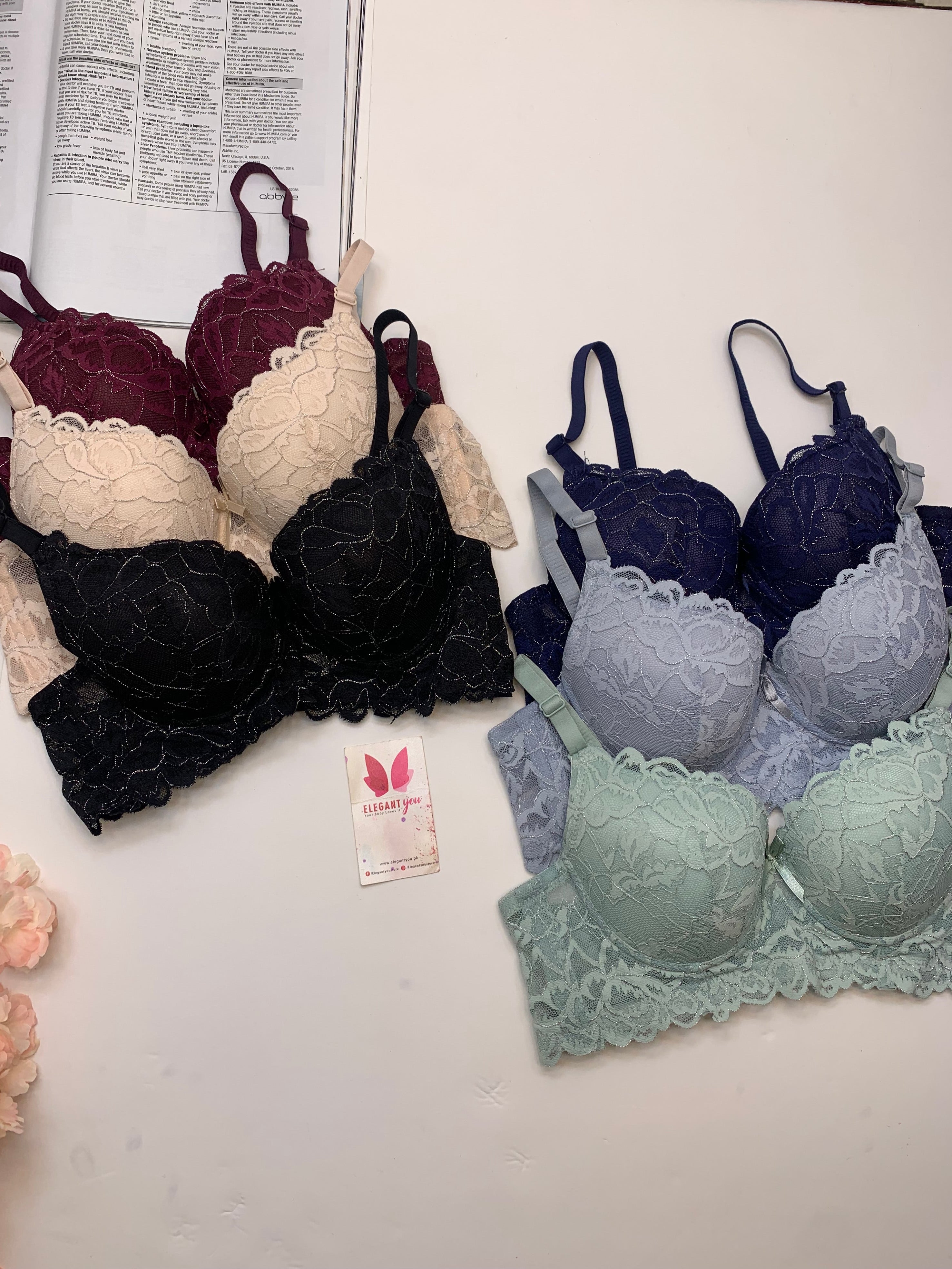 (36-40)B Elegant Padded Push-up Lace Bridal Bra (150) – Elegant You Shop
