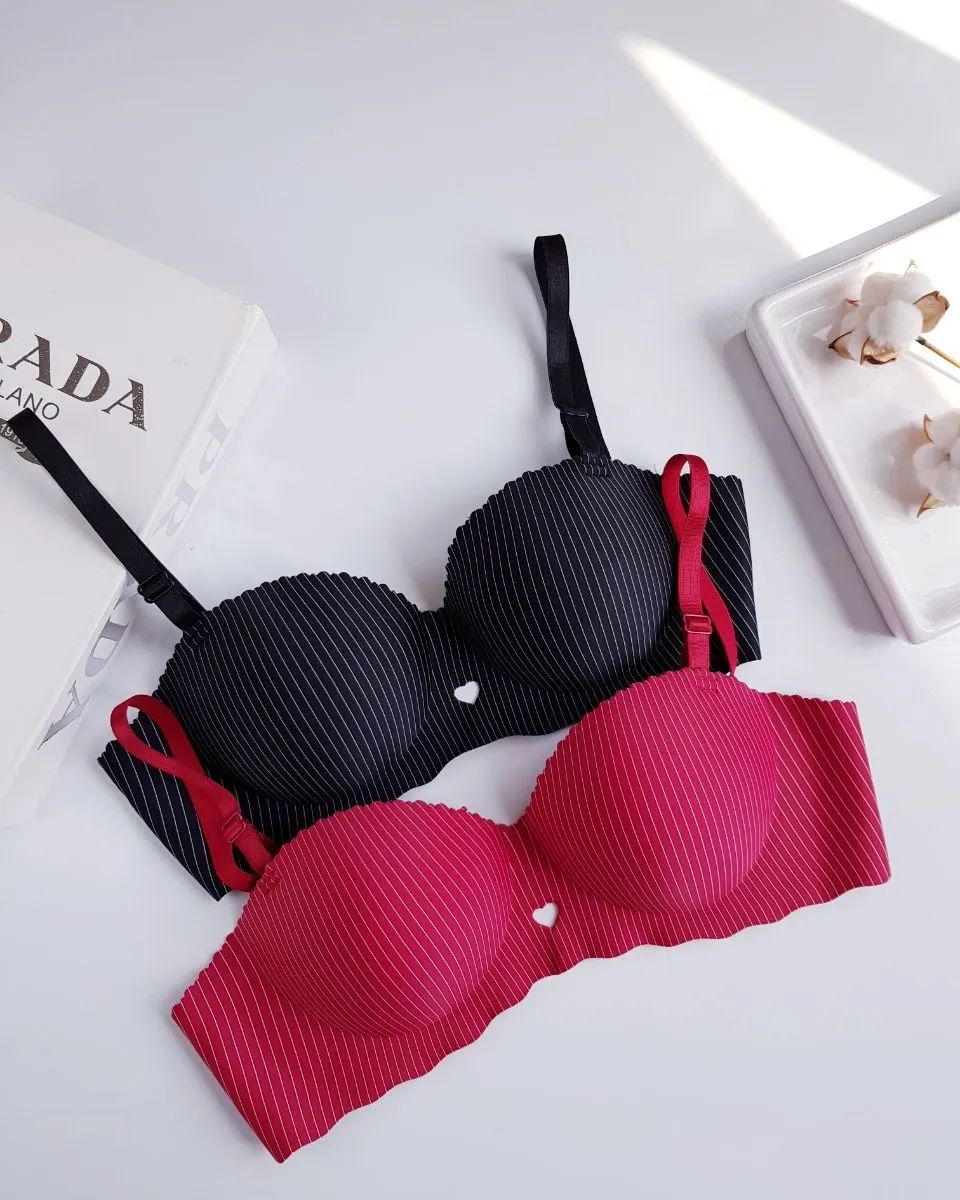 (30-36)Seamless Padded Push-up Heart Design Non Wire Half Cup Bra (175 ...